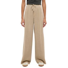 5-Pocket-Hose Mustang "Damen Style Mirabelle", Damen, Gr. 36, 3140 beige, Web, 100% Lyocell, unifarben, weit, Hosen 5-Pocket-Hose