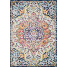 Teppich LIVABLISS "RABAT", bunt, B:200cm H:8mm L:275cm, Kunstfaser, Teppiche, Teppich, Orient-Optik, Vintage Design, Boho Stil, Kurzflor, Wohnzimmer