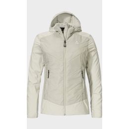 Sch&ouml;ffel Funktionsjacke SCH&Ouml;FFEL "Hybrid Jk Style Blaueis WMS", Damen, Gr. 36, beige (9040, natur), Oberstoff: 86% Nylon, 14% Elasthan; Oberstoff Vorderteil: 100% Nylon; (Coating: Polyurethan); Futter: 100% Polyester; Wattierung: 100% Polyester, regular fit, hoch geschlossener Ausschnitt, Jacken Funktionsjacke