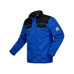 Funktionsjacke SHIELD Protect "Protect Bicolor Arbeitsjacke", Gr. S, blau (kornblau, schwarz), Obermaterial: 65% Polyester PES. 35% Baumwolle CO., Jacken Funktionsjacke