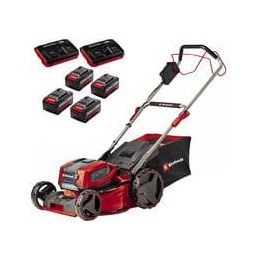 Einhell Professional Akku-Rasenm&auml;her GP-CM 36/47 S Li BL, 36Volt (2x18Volt) rot/schwarz, 4x Li-Ionen Akku 4,0Ah, mit Hinterradantrieb Vario Speed