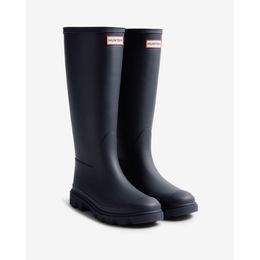 Gummistiefel Hunter "UNISEX DOWNPOUR TALL BOOT", Damen, Gr. 42, Hunter navy, Gummi, Schuhe Gummistiefel, wasserdicht