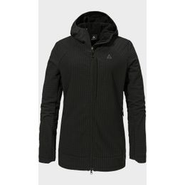 Sch&ouml;ffel Fleecejacke SCH&Ouml;FFEL "Fleece Hoody Style Enixa WMN", Damen, Gr. 42, 9990, schwarz, Oberstoff: 92% Polyester, 8% Elasthan, regular fit, hoch geschlossener Ausschnitt, Jacken Fleecejacke