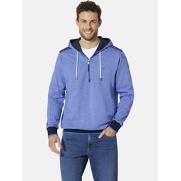Kapuzensweatshirt Babista "Sweatshirt GALVENTO", Herren, Gr. L, blau (blau melange), Obermaterial: 100% Baumwolle CO., Sweatshirts Kapuzensweatshirt