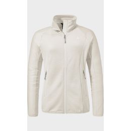 Sch&ouml;ffel Fleecejacke SCH&Ouml;FFEL "Fleece Jk Style Cascata WMS", Damen, Gr. 36, beige (9040, natur), Oberstoff: 94% Polyester, 6% Elasthan, regular fit, hoch geschlossener Ausschnitt, Jacken Fleecejacke