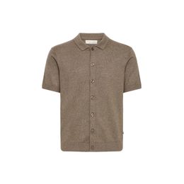 Kurzarmshirt Casual Friday "Kurzarmhemd CFBells", Herren, Gr. M, braun (major braun melange), Obermaterial: 50% Baumwolle CO. 50% Lyocell CLY., Shirts Kurzarmshirt