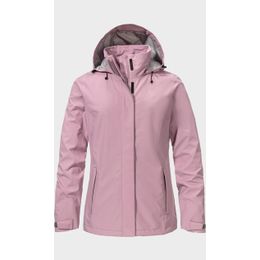 Sch&ouml;ffel Outdoorjacke SCH&Ouml;FFEL "Jacket Gmund L", Damen, Gr. 44, 3105, rosa, Oberstoff: Aussenseite: 100% Polyester; (Membran: Polyurethan); Futter Rumpf oben: 100% Polyester, regular fit, hoch geschlossener Ausschnitt, Jacken Outdoorjacke