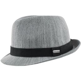 Trilby Chillouts "Bardolino Hat", Herren, Gr. L, grau, Baumwolle, H&uuml;te Trilby, mit Hutband und dezentem Markenlogo