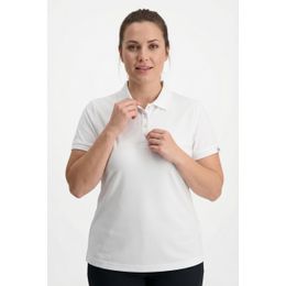 Poloshirt Maier Sports "D GG Poloshirt", Damen, Gr. 52, wei&szlig;, Web, Obermaterial: 100% Polyester, unifarben, hoch geschlossener Ausschnitt, eingesetzt eingefasste Kante, Shirts Poloshirt