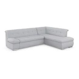 Ecksofa DOMO collection "Mona L-Form bequem und komfortabel, Breite 271cm, L-Form", silber, B:271cm H:80cm T:213cm, Struktur fein 100% Polyester;Chenilleoptik 100% Polyester, Sofas, Ecksofa, wahlweise mit Bett- und Armlehnfunktion