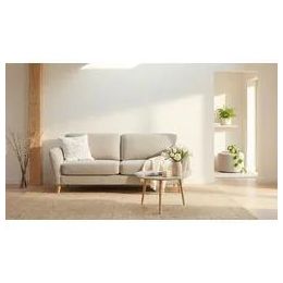 3-Sitzer Home Affaire "MARSEILLE 3er Sofa 206 cm, Cord, Flachgewebe, Struktur, Webstoff", beige, B:206cm H:88cm T:90cm, Webstoff (100% Polyester);Struktur fein (58% Polyester, 22% Polypropylen);Filzoptik (100% Polyester), Sofas, Massivholzbeine Eiche, Landhausstil, Wellenunterfederung
