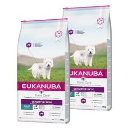 eukanuba Trockenfutter Hund Daily Care Sensible Haut Adult 2x12 kg