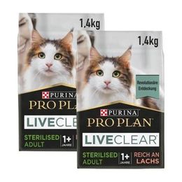 Purina PRO PLAN Liveclear Sterilised Adult Lachs 2x1,4 kg