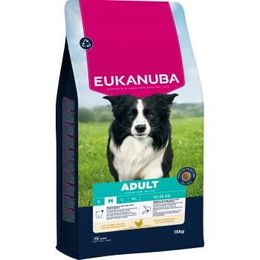 eukanuba Trockenfutter Hund, Adult, mittelgro&szlig;, Huhn 15 kg