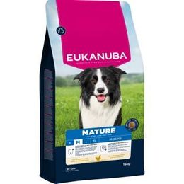 eukanuba Trockenfutter Hund, Mature, mittelgro&szlig;, Huhn 2x15 kg