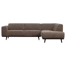 Ecksofa Woood "Statement", grau (taupe), B:274cm H:77cm T:210cm, 53% Polyester / 47% Polyacryl, Sofas, Ecksofa, frei im Raum stellbar, H 77 cm x B 274 cm