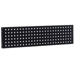SCHULTE LAGERTECHNIK Sichtblende f&uuml;r erweiterbares Thekensystem MULTIplus, B 1000 x H 250 mm, Stahl-Lochblech, schwarz