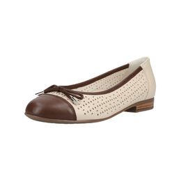 Ballerina Ara "Ara Ballerinas Glattleder", Damen, Gr. 39, mocca, Glattleder, Schuhe Ballerina