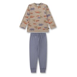 Sanetta Pyjama in Hellbraun/ Blau - 46% | Gr&ouml;&szlig;e 92 | Kinder-waesche