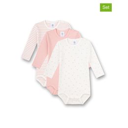 Sanetta 3er-Set: Bodys in Wei&szlig;/ Rosa - 69% | Gr&ouml;&szlig;e 74 | Baby-bodys