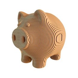 Cartonic 3D-Puzzle ''Piggy Money Bank'' in Hellbraun - 34% | Gesellschaftsspiele