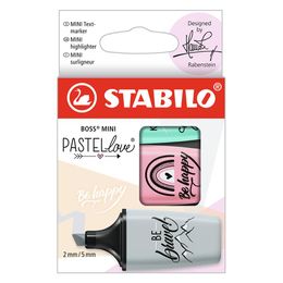 Stabilo 6er-Set: Textmarker "Stabilo BOSS MINI Pastellove 2.0" - 2x 3 St&uuml;ck - 16% | Schulzubehoer