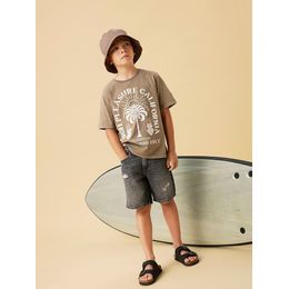 name it Jeans-Bermuda "Silas" in Anthrazit - 44% | Gr&ouml;&szlig;e 122 | Kinderhosen