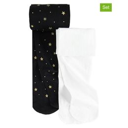 COOL CLUB 2er-Set: Strumpfhosen in Schwarz/ Wei&szlig; - 23% | Gr&ouml;&szlig;e 128/134 | Kinder-socken-strumpfhosen