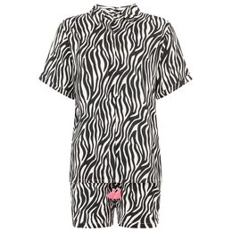 Zwillingsherz 2tlg. Outfit "Zebra Print" in Schwarz/ Wei&szlig; - 63% | Gr&ouml;&szlig;e S/M | Damen-blusen