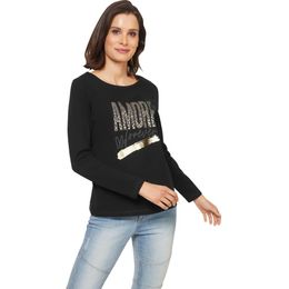 Heine Longsleeve in Schwarz - 68% | Gr&ouml;&szlig;e 50 | Damen-tops
