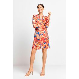 Rich & Royal Rich & Royal Kleid in Orange/ Blau - 76% | Gr&ouml;&szlig;e 40 | Damen-kleider