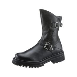 Heine Leder-Stiefel in Schwarz - 75% | Gr&ouml;&szlig;e 35 | Damen-stiefel