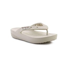 Crocs Zehentrenner "Classic Platform" in Creme - 48% | Gr&ouml;&szlig;e 41/42 | Damen-sandalen