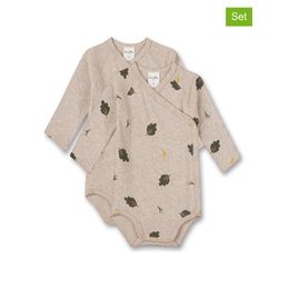 Sanetta 2er-Set: Bodys in Hellbraun - 53% | Gr&ouml;&szlig;e 56 | Baby-bodys