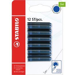 Stabilo Tintenpatronen "Stabilo Refill" - 2x12 St&uuml;ck - Blau(l&ouml;schbar) - 19% | Schulzubehoer