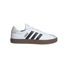 Adidas Leder-Sneakers "Court 3.0" in Wei&szlig;/ Schwarz/ Beige - 35% | Gr&ouml;&szlig;e 45 1/3 | Herrensneakers