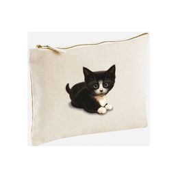 WOOOP Clutch "Cute Cat" in Creme/ Schwarz - (B)24 x (H)16 cm - 54% | Damen-taschen