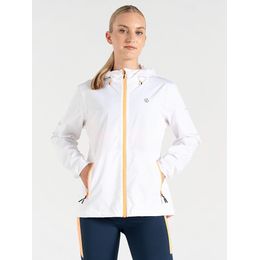 Dare 2b Softshelljacke "Gravitiate" in Wei&szlig;/ Orange - 71% | Gr&ouml;&szlig;e 36 | Damen-outdoorjacken