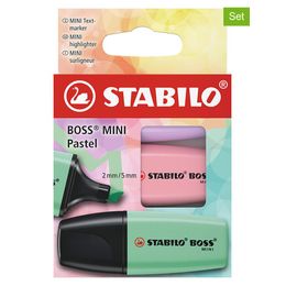 Stabilo 2er-Set: Textmarker "Stabilo BOSS MINI Pastel" - 2 x 3 St&uuml;ck - 13% | Schulzubehoer