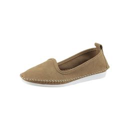 Heine Leder-Slipper in Hellbraun - 76% | Gr&ouml;&szlig;e 40 | Damen-schuhe-halbschuhe