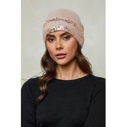 Soft Cashmere M&uuml;tze in Rosa - 49% | Damen-muetzen-caps