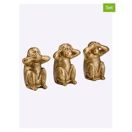 HEINE HOME 3er-Set: Dekofiguren in Gold - (B)18 x (H)23 x (T)14,5 cm - 54% | Dekofiguren