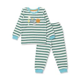 Sense Organics Pyjama "Long John" in Creme/ Gr&uuml;n - 40% | Gr&ouml;&szlig;e 98/104 | Kinder-waesche
