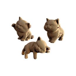 Cartonic 3D-Puzzle ''Kittens Trio'' in Hellbraun - 31% | Gesellschaftsspiele