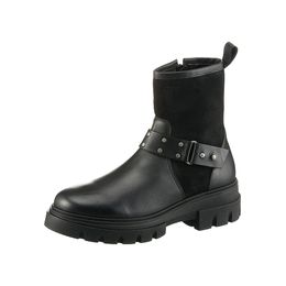 Heine Leder-Boots in Schwarz - 75% | Gr&ouml;&szlig;e 38 | Damen-stiefel