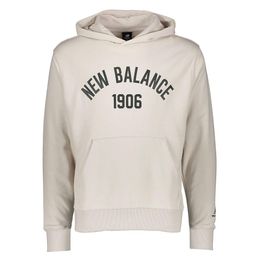 New Balance Hoodie "Essentials Varsity" in Creme - 50% | Gr&ouml;&szlig;e M | Herren-sweatshirts-jacken