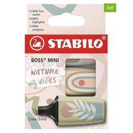 Stabilo 2er-Set: Textmarker "Stabilo BOSS MINI Naturevibes" - 2 x 3 St&uuml;ck - 13% | Schulzubehoer