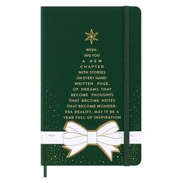 Moleskine Liniertes Notizbuch ''Holiday'' in Gr&uuml;n - (B)13 x (H)21 cm - 16% | Buero-schulbedarf