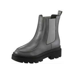 Heine Leder-Chelsea-Boots in Grau - 75% | Gr&ouml;&szlig;e 37 | Stiefeletten