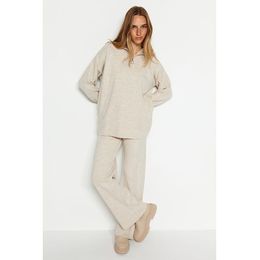 Trendyol 2tlg. Outfit in Creme - 63% | Gr&ouml;&szlig;e S | Damen-pullover-cardigans